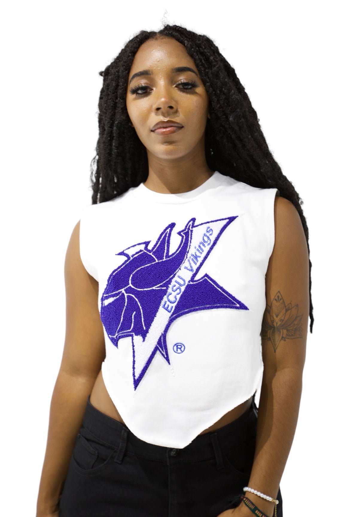 ELIZABETH CITY STATE U. CROP TOP | Gainz Sportsgear LLC.